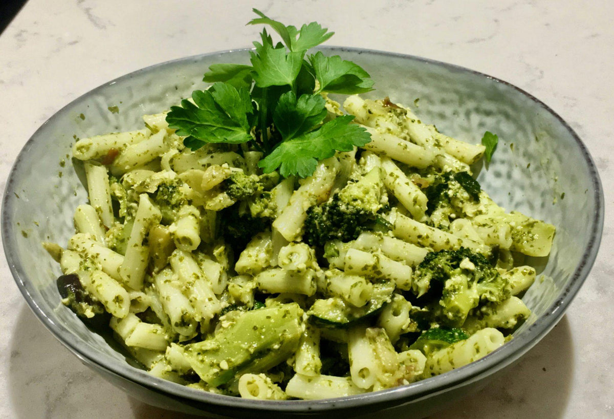 Fresh Spring Pesto Pasta — Santos Organics