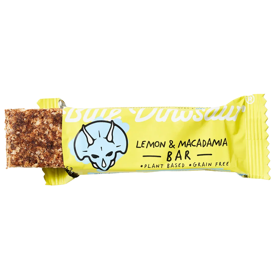 Blue Dinosaur Hand-Baked Bar Lemon & Macadamia 45g — Santos Organics