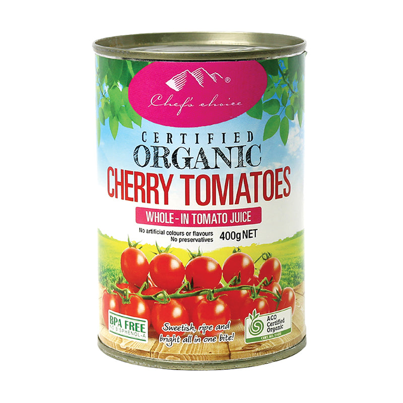 Chef's Choice Certified Organic Whole Cherry Tomatoes 400g — Santos Organics